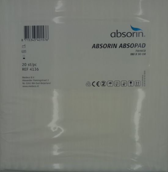 Absorin Absopad Twinco onderlegger - 180 x 90 cm.